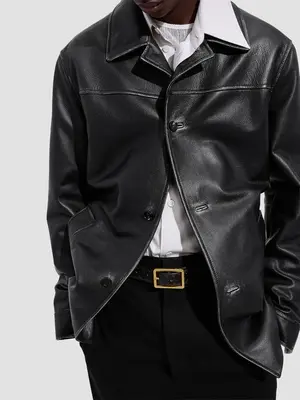 Bottega Veneta Vintage-effect Leather Coat