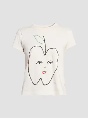 MAISON MARGIELA Graphic Cotton Jersey T-shirt - Ecru