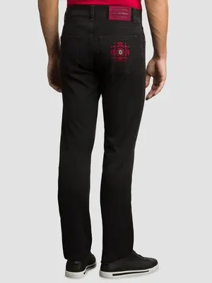 Stefano Ricci Refined Cotton Blend Tapered Jeans