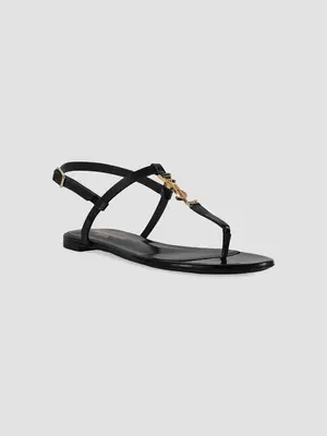 Saint Laurent Cassandra Sandals In Patent Leather