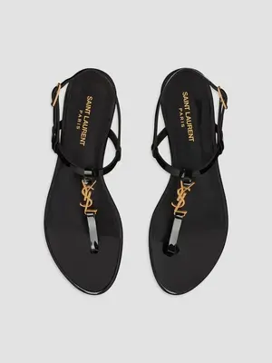 Saint Laurent Cassandra Sandals In Patent Leather