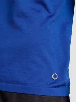 Stefano Ricci Knit Zipper Polo - Blue