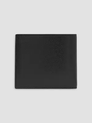 Saint Laurent East-west Wallet With Coin Purse In Coated Bark Leather