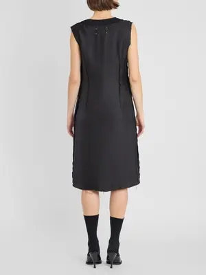 MAISON MARGIELA Silk V-neck Knee-length Dress