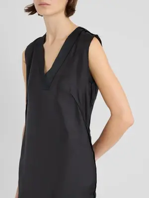 MAISON MARGIELA Silk V-neck Knee-length Dress
