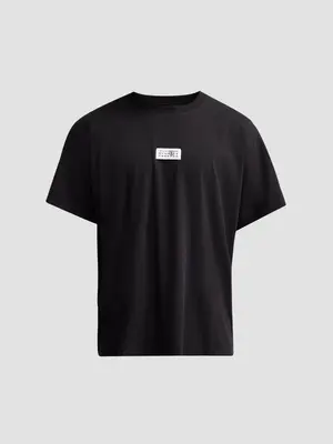 MAISON MARGIELA Logo Cotton Crewneck T-shirt - Black
