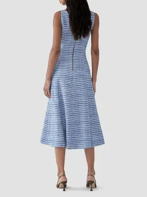 Carolina Herrera Tweed Sleeveless Midi-dress