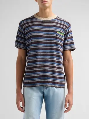 MAISON MARGIELA Striped Knit Crewneck T-shirt