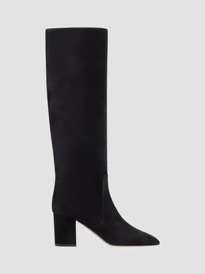 Paris Texas Anja 70mm Suede Knee-high Boots - Black