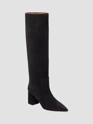 Paris Texas Anja 70mm Suede Knee-high Boots - Black