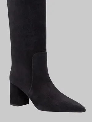 Paris Texas Anja 70mm Suede Knee-high Boots - Black