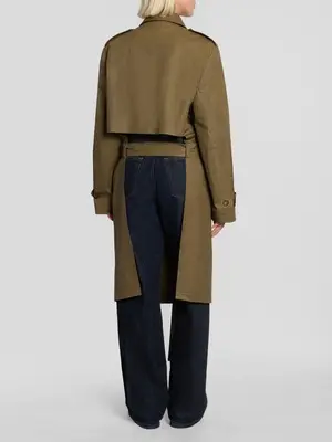 MAISON MARGIELA Cotton Gabardine Belted Trench Coat
