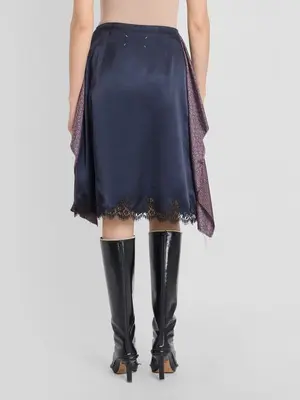 MAISON MARGIELA Fusion Printed Draped Midi Skirt