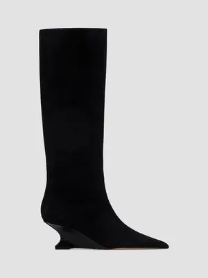 Paris Texas Nina 50mm Leather Knee-high Boots - Black