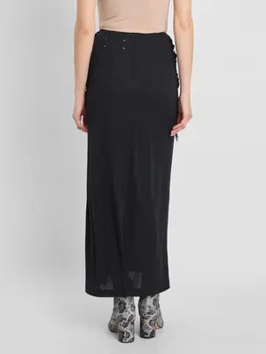 MAISON MARGIELA Textured Paisley Maxi Skirt - Black