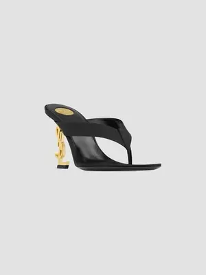 Saint Laurent Opyum Mules In Satin Crepe - Black