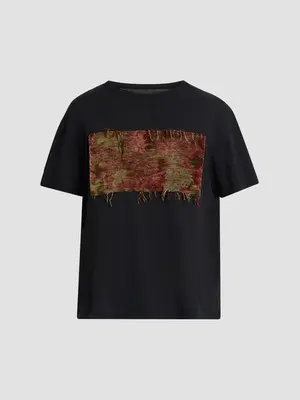 MAISON MARGIELA Tapestry Patch Cotton Crewneck T-shirt