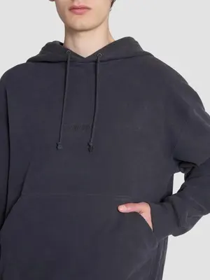 Saint Laurent Logo Hoodie - Gris Fonce