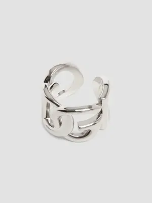 Dolce & Gabbana Goldtone Monogram Ring - Silver
