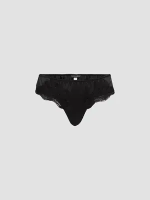 Dolce & Gabbana Brasiliano Silk Hipster Brief - Nero