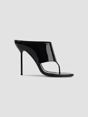 Paris Texas Lidia 100mm Patent Leather Mules - Black