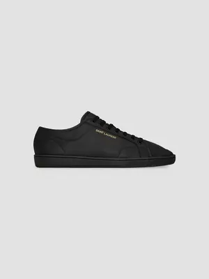 Saint Laurent Gym Sneakers In Smooth Leather - Black