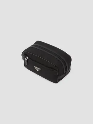 Prada Nylon And Saffiano Leather Travel Pouch