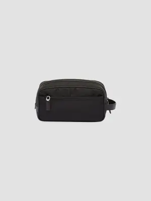 Prada Nylon And Saffiano Leather Travel Pouch
