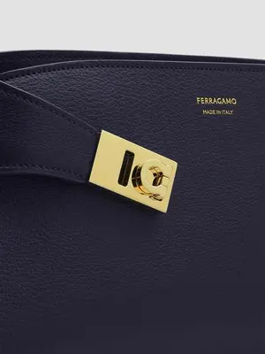 FERRAGAMO Hug Leather Crossbody Bag