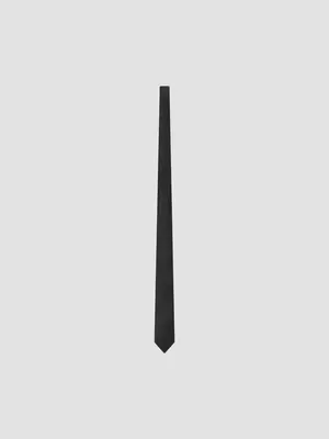 Saint Laurent Tie In Silk Satin - Black