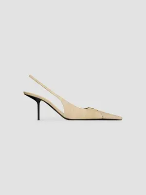 Saint Laurent Babylone Breteuil Slingback Pumps - Ivory