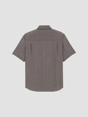 Saint Laurent Shirt In Cassandre Stripe Silk Crepe De Chine