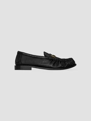 Saint Laurent Le Loafers Supple In Eel - Black