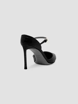 TOM FORD Tejus 85mm Croc-embossed Leather Mary Jane Pumps - Black
