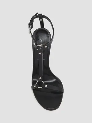 TOM FORD 105mm Leather T-strap Sandals