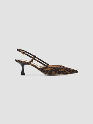 GIANVITO ROSSI Ascent 55mm -print Suede Slingback Pumps