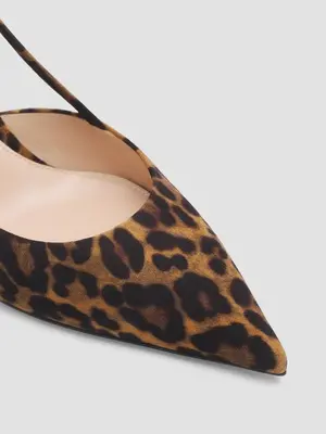 GIANVITO ROSSI Ascent 55mm -print Suede Slingback Pumps