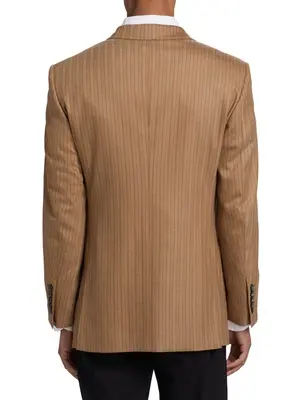 TOM FORD Herringbone Stripe Double-breasted Blazer