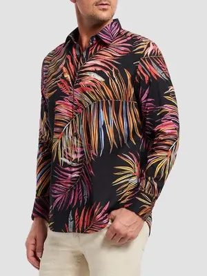 Robert Graham Acai Printed Cotton Button-front Shirt