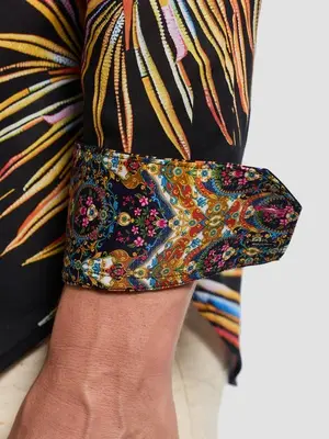 Robert Graham Acai Printed Cotton Button-front Shirt