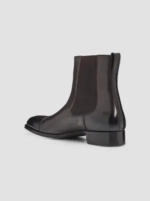 TOM FORD Elkan Burnished Leather Chelsea Boots