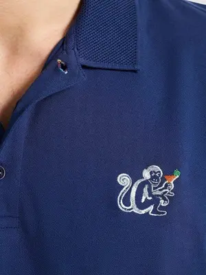 Robert Graham Monkey Business Stretch-cotton Polo Shirt