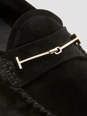 TOM FORD Moc-toe Suede Bit Loafers