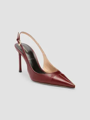 TOM FORD 85mm Leather Slingback Pumps