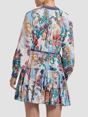 Robert Graham Sydney Floral Silk-blend Tie-waist Minidress