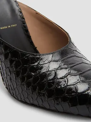 TOM FORD 85mm Python-embossed Leather Mules