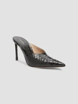 TOM FORD 85mm Python-embossed Leather Mules