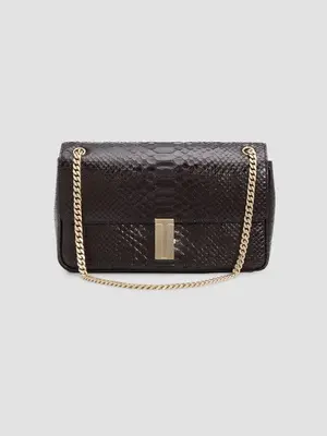 TOM FORD Mia Python-embossed Leather Chain Shoulder Bag