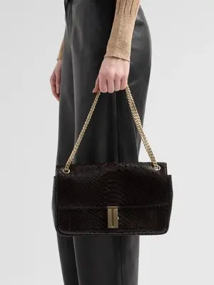 TOM FORD Mia Python-embossed Leather Chain Shoulder Bag