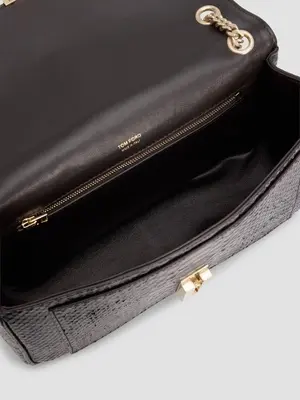 TOM FORD Mia Python-embossed Leather Chain Shoulder Bag